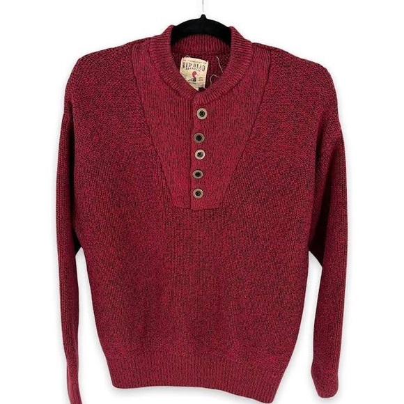RedHead | Sweaters | Vintage Redhead Cable Knit Button Sweater Pullover ...